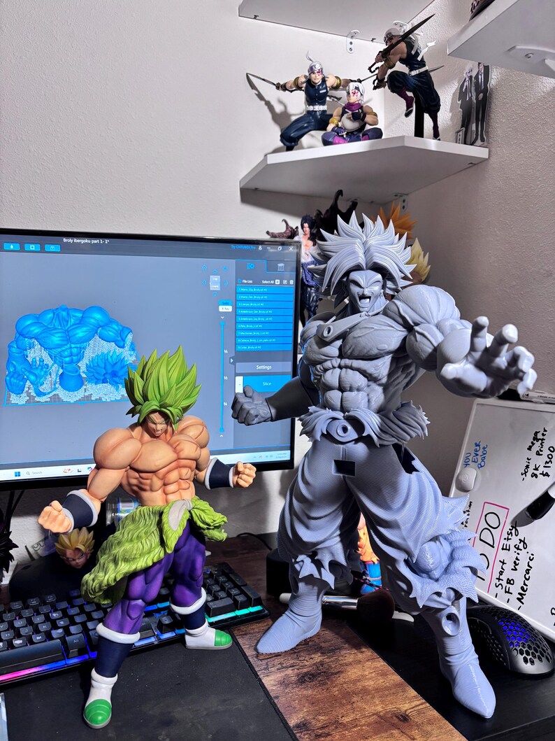 Broly 3d Printed Resin Statue - Etsy