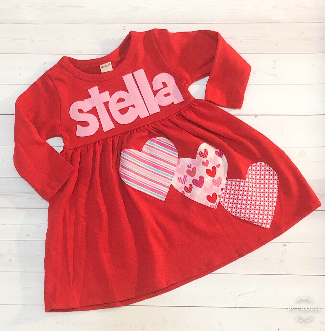 Valentine's Dress for Girls, Valentine Dress, Personalized Valentine ...