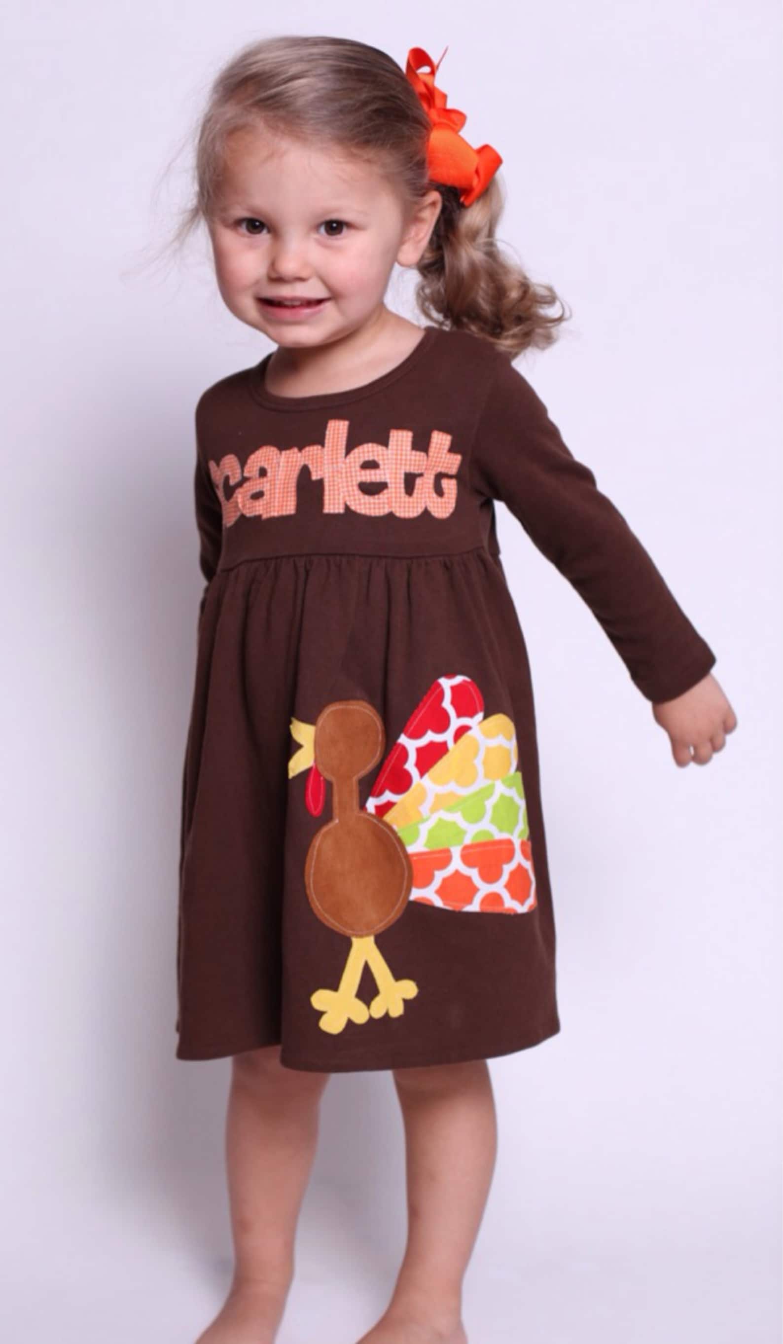 Thanksgiving Dress Personalized Turkey Dress - Etsy
