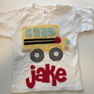 Back to School Shirt, School Bus Shirt for Girls or Boys, Personalized ...
