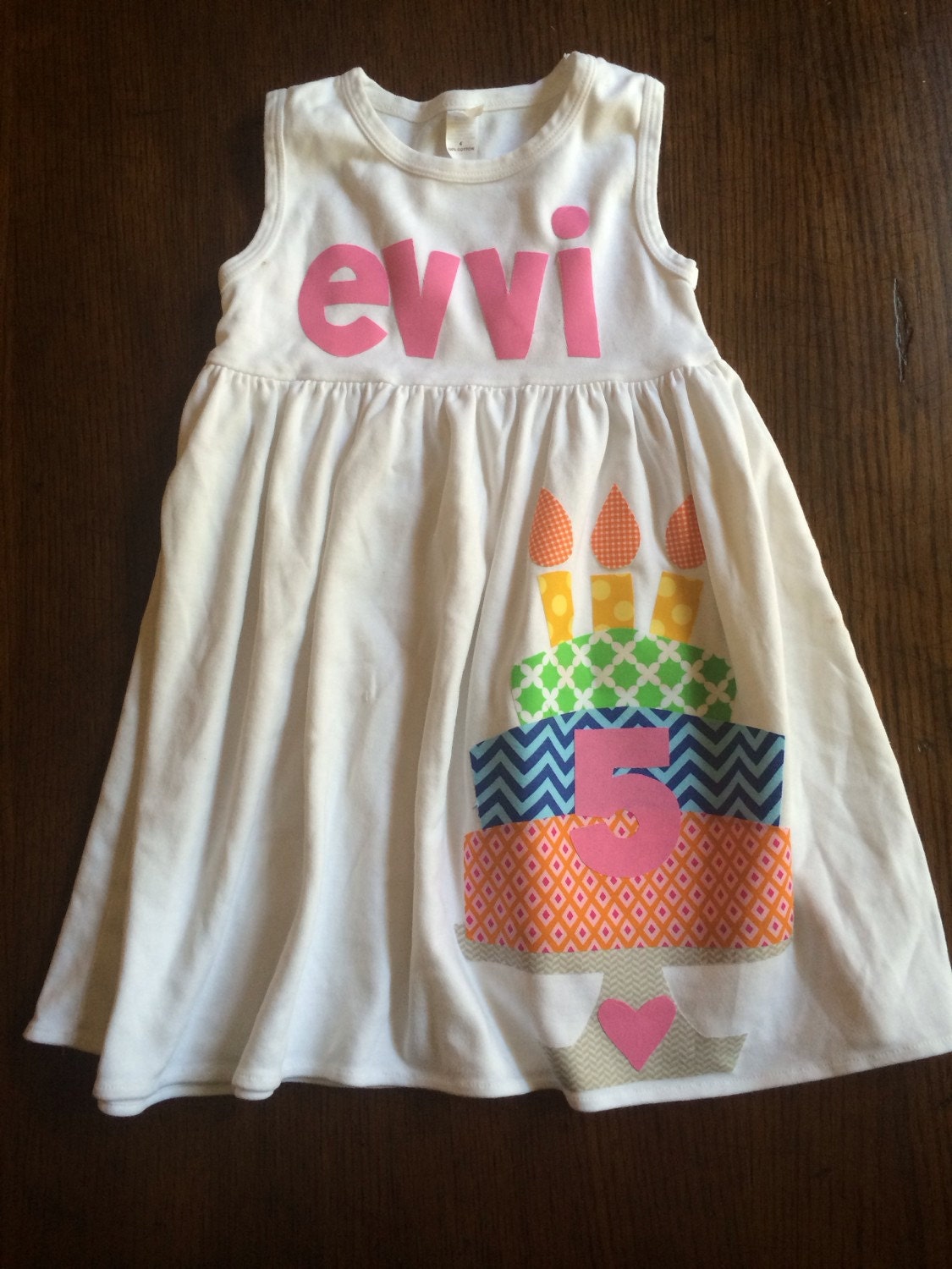 Birthday Dress Birthday Cake Personalized Birthday Applique - Etsy