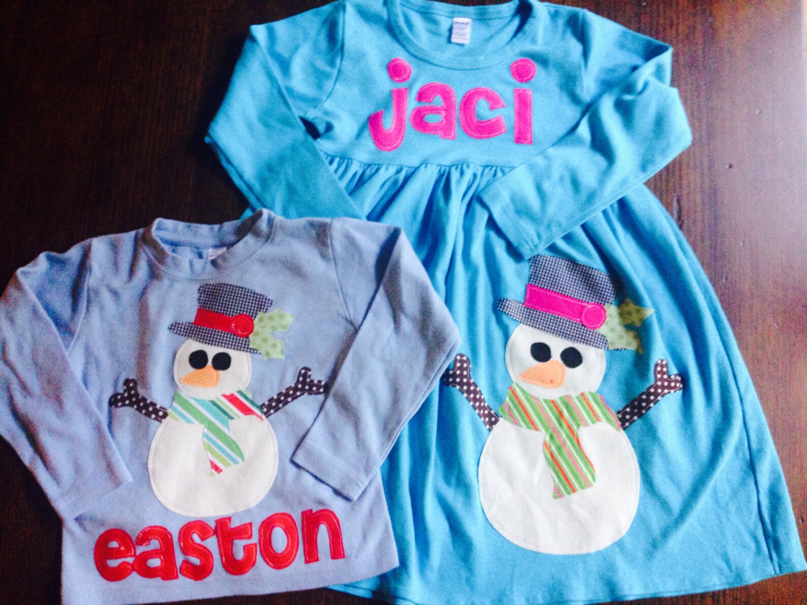 Snowman Dress Snowman Applique Holiday Dress - Etsy