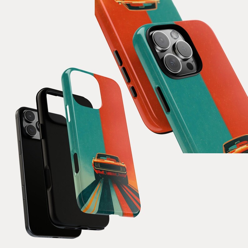 Retro Muscle Car Phone Case, Vintage Automotive Art, iPhone Samsung ...