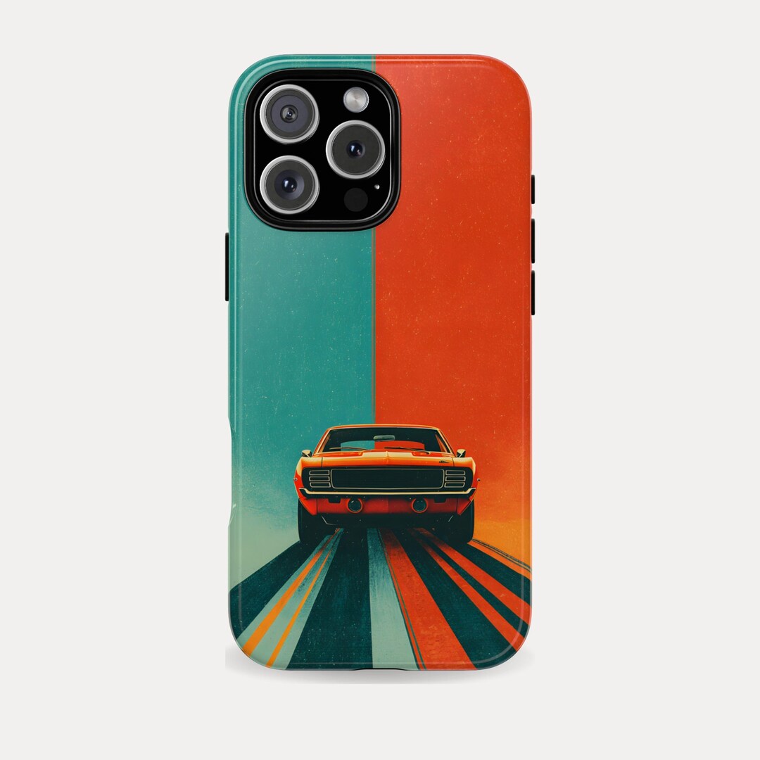 Retro Muscle Car Phone Case, Vintage Automotive Art, iPhone Samsung ...