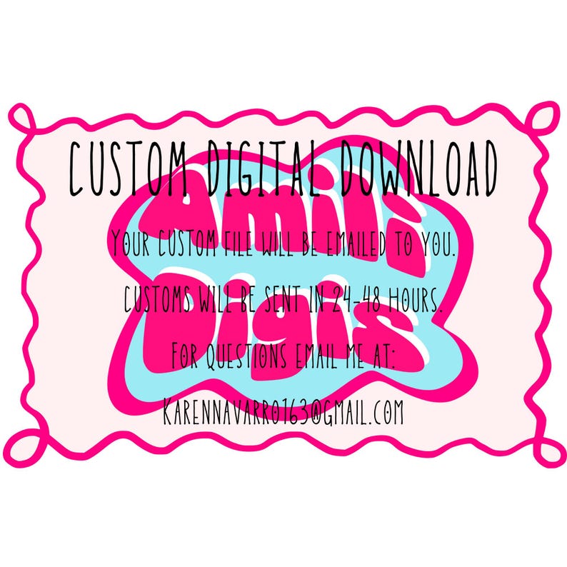 Custom Digital Design: Customs (digital Download) - Etsy