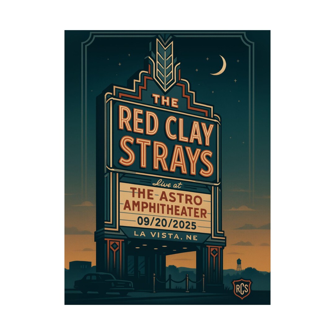The Red Clay Strays La Vista NE Concert Print | September 20, 2025 ...