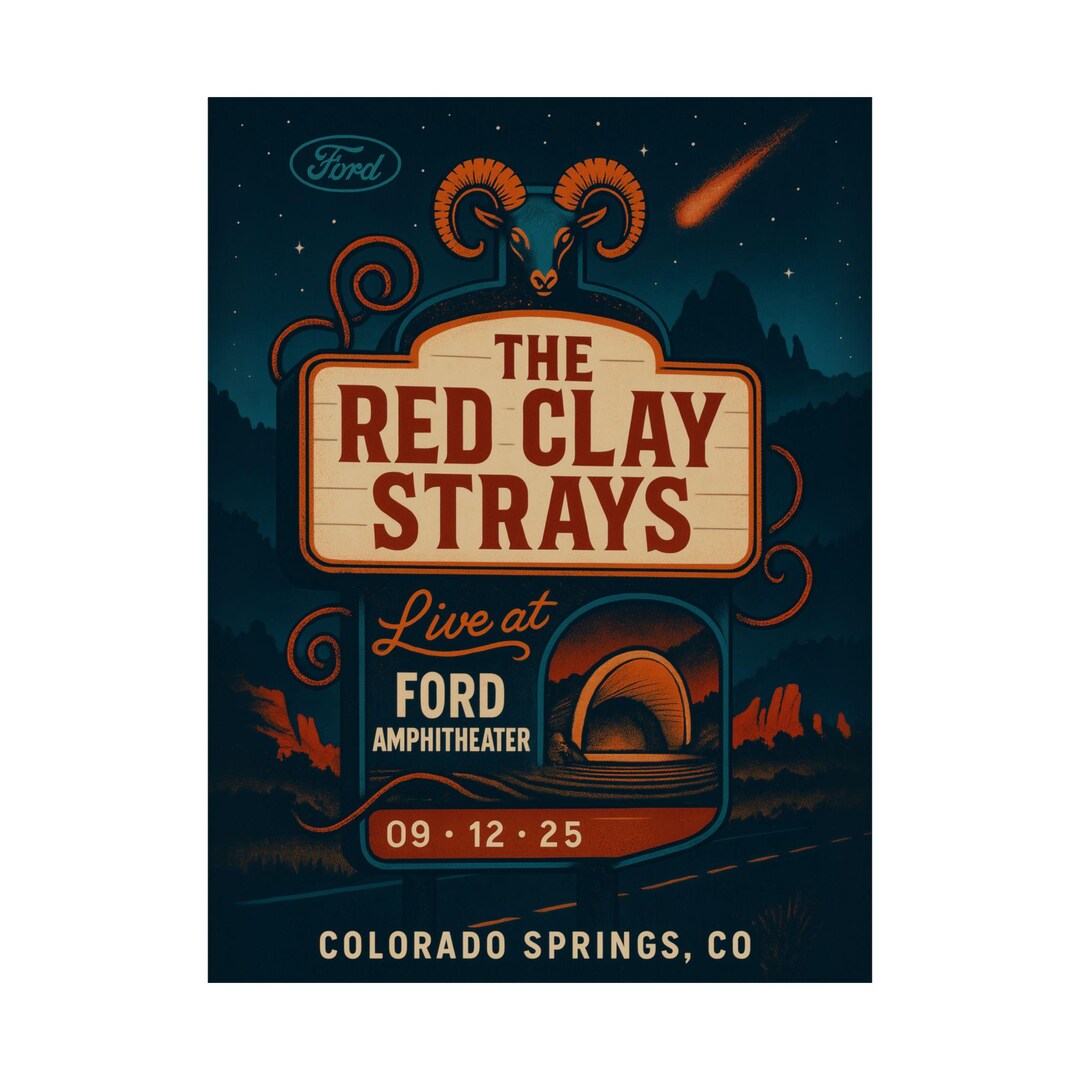 The Red Clay Strays Colorado Springs Concert Poster | September 12 ...