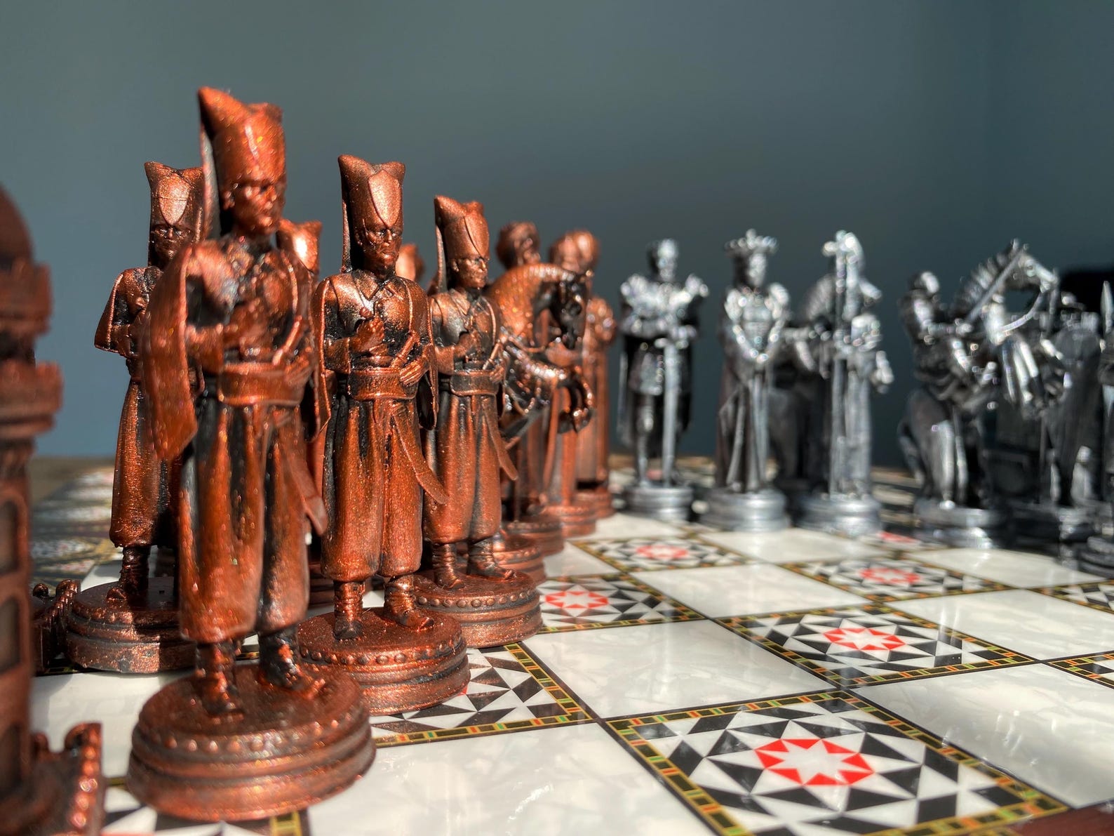 Handmade Ottoman Empire Chess Set – Handmade Byzantium Empire Chess Set-medieval Warrior Theme ...