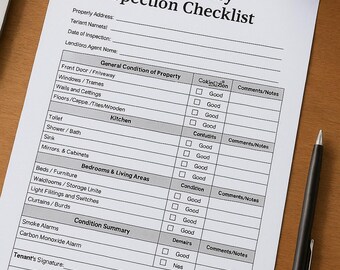 End of Tenancy Cleaning Checklist | Printable Property Cleanliness Form ...