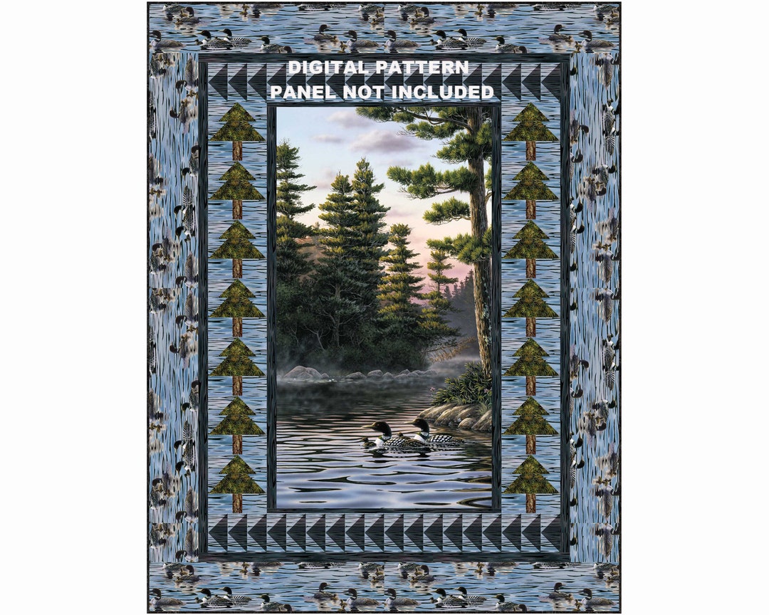 Tranquil Loons Quilt Epattern, 5350-1e, Digital Pattern, Loon Panel Lap ...