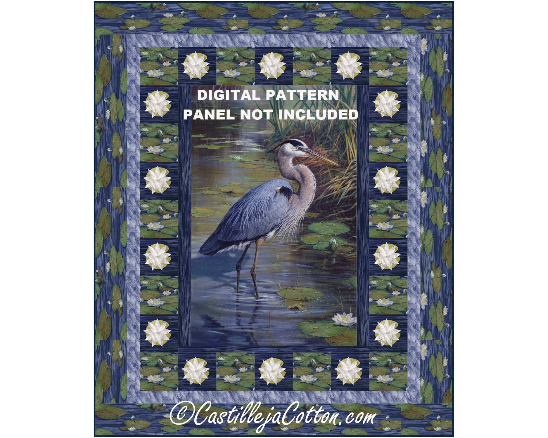 Blue Heron Quilt Epattern 5494-1e Digital Pattern Heron - Etsy