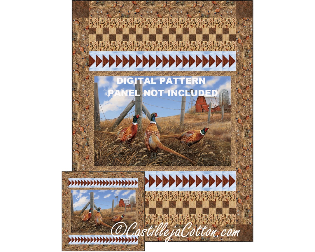 Pheasant Run Quilt Epattern, 5210-0e, Digital Pattern, Bird Lap Quilt ...