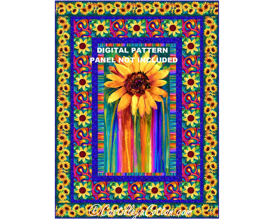 Sunflower Sundance Quilt Pattern, 5651-3e, Digital Pattern, Timeless ...