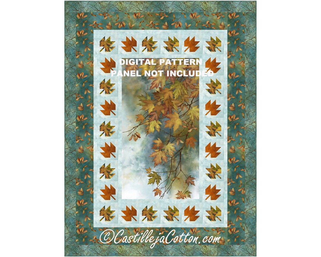 Autumn Leaves Splendor Quilt Epattern, 5525-2e, Digital Pattern, Autumn ...