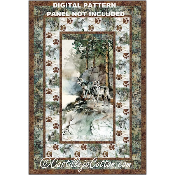 Wolf Fabric Panel - Etsy