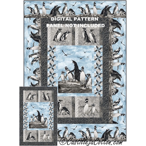 Penguin Quilt Panel - Etsy