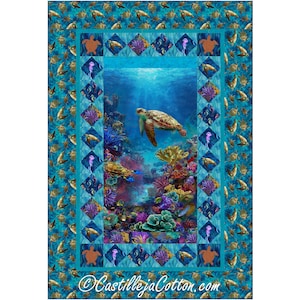 Turtles and Sea Life Quilt Epattern, 5887-1e, Digital Pattern, Hoffman ...
