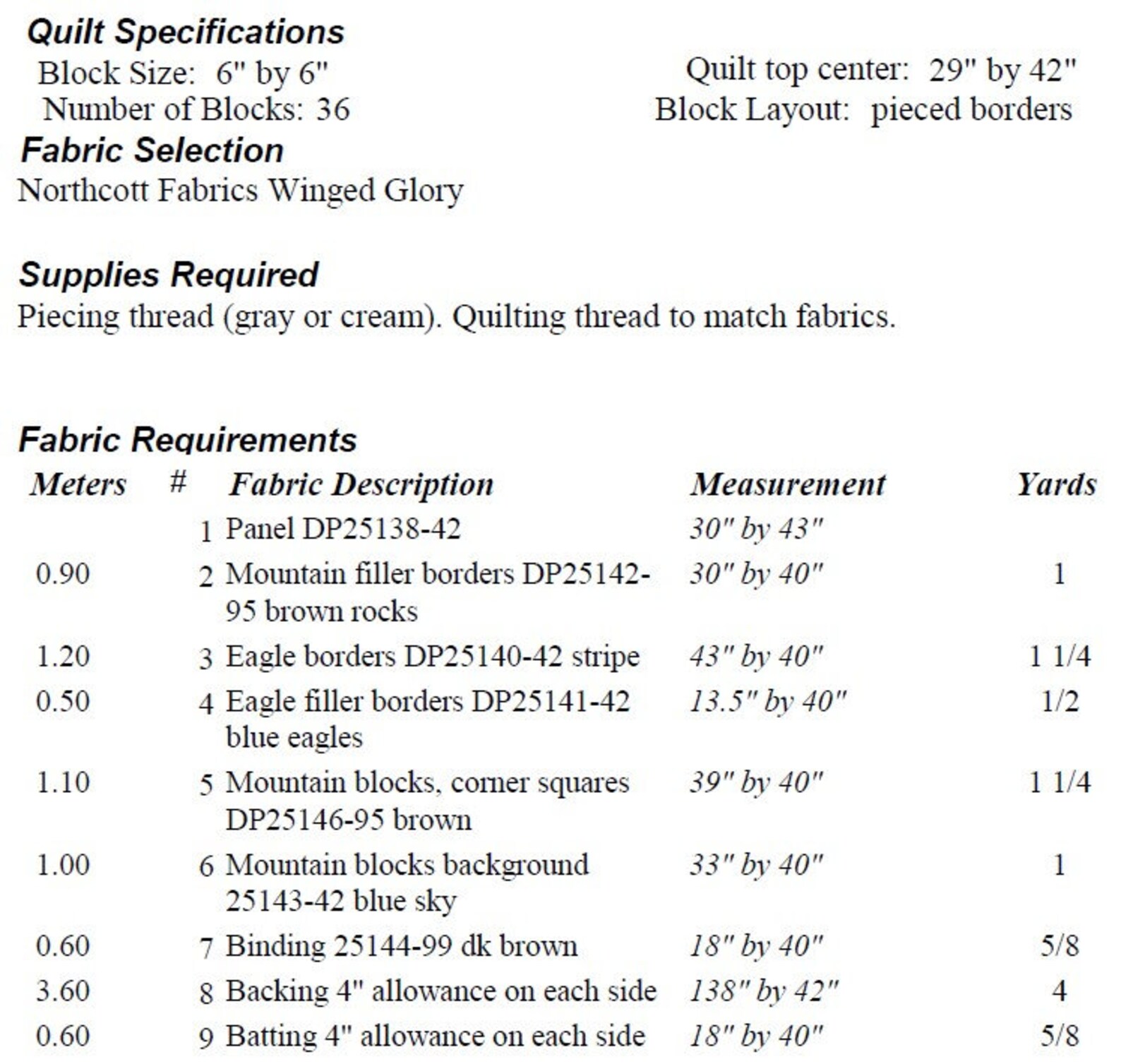 Eagle Trio Quilt Epattern, 5793-2e, Digital Pattern, Eagle Panel Lap ...