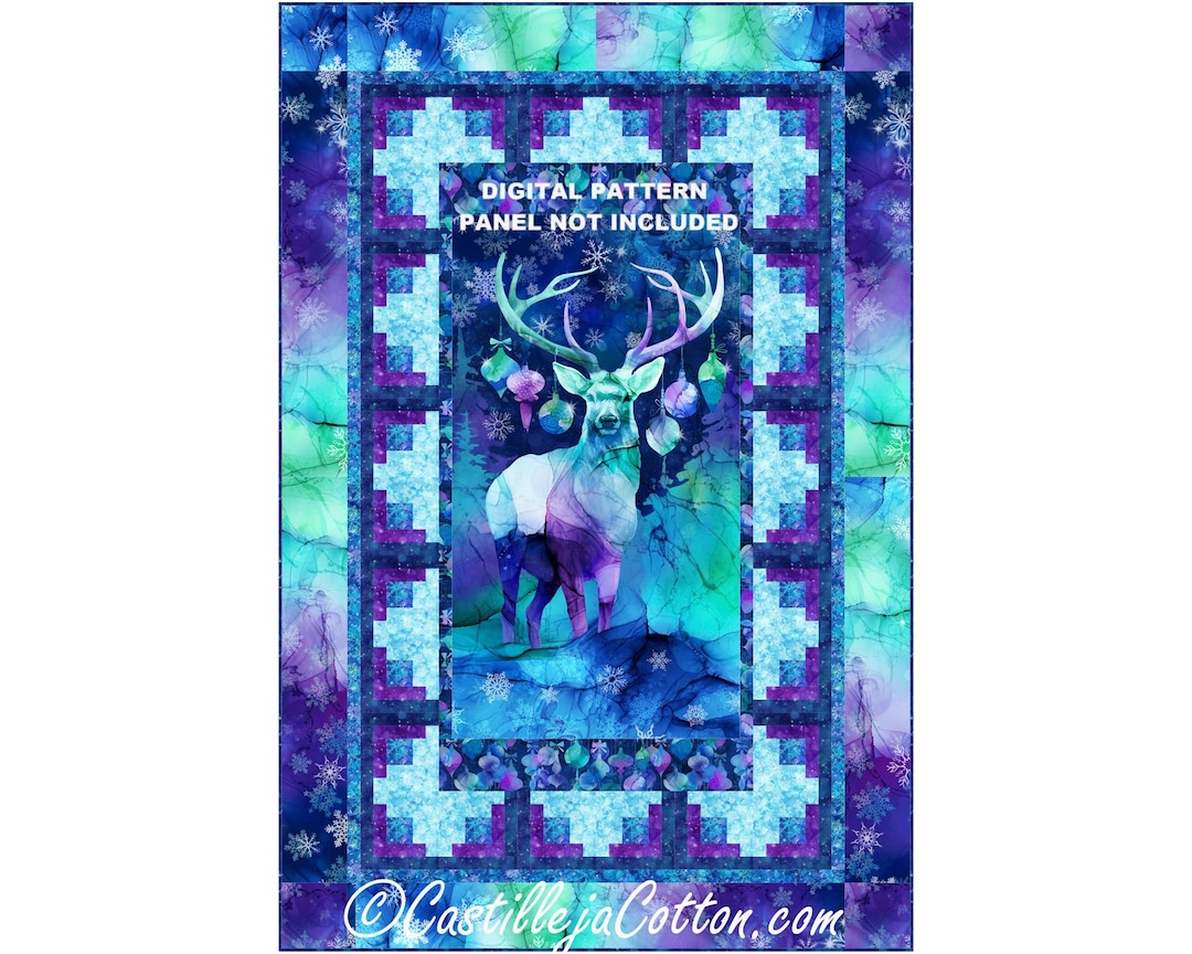 Magic Elk Quilt Pattern, 5657-5e, Digital Pattern, Elk Panel Lap Quilt ...