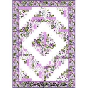 Chelsea Log Cabin Quilt Pattern, 2418-13, Floral Log Cabin Quilt ...