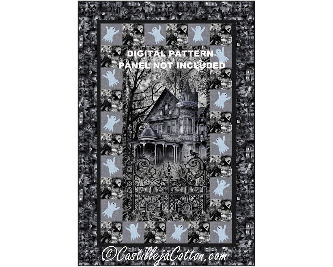 Wicked Haunted House Quilt Epattern, 5532-1e, Digital Pattern ...