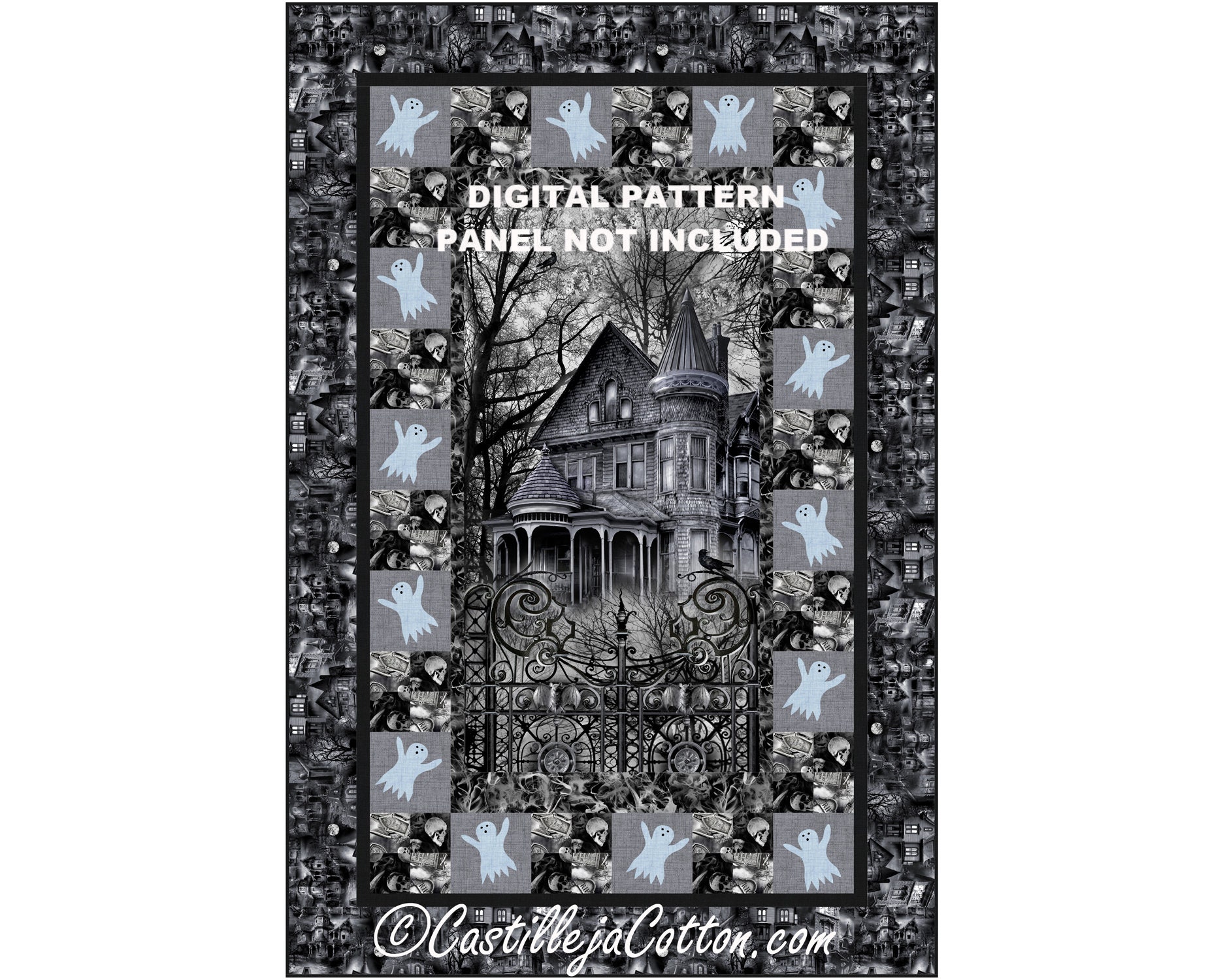 Wicked Haunted House Quilt ePattern, 5532-1e, digitaler Schnittmuster ...