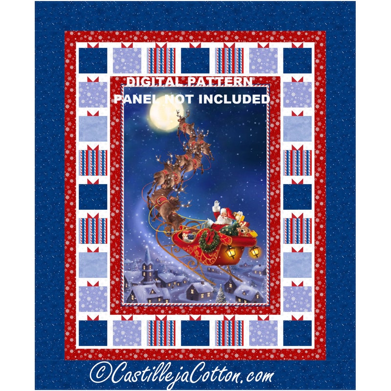 Santa Quilt Pattern - Etsy