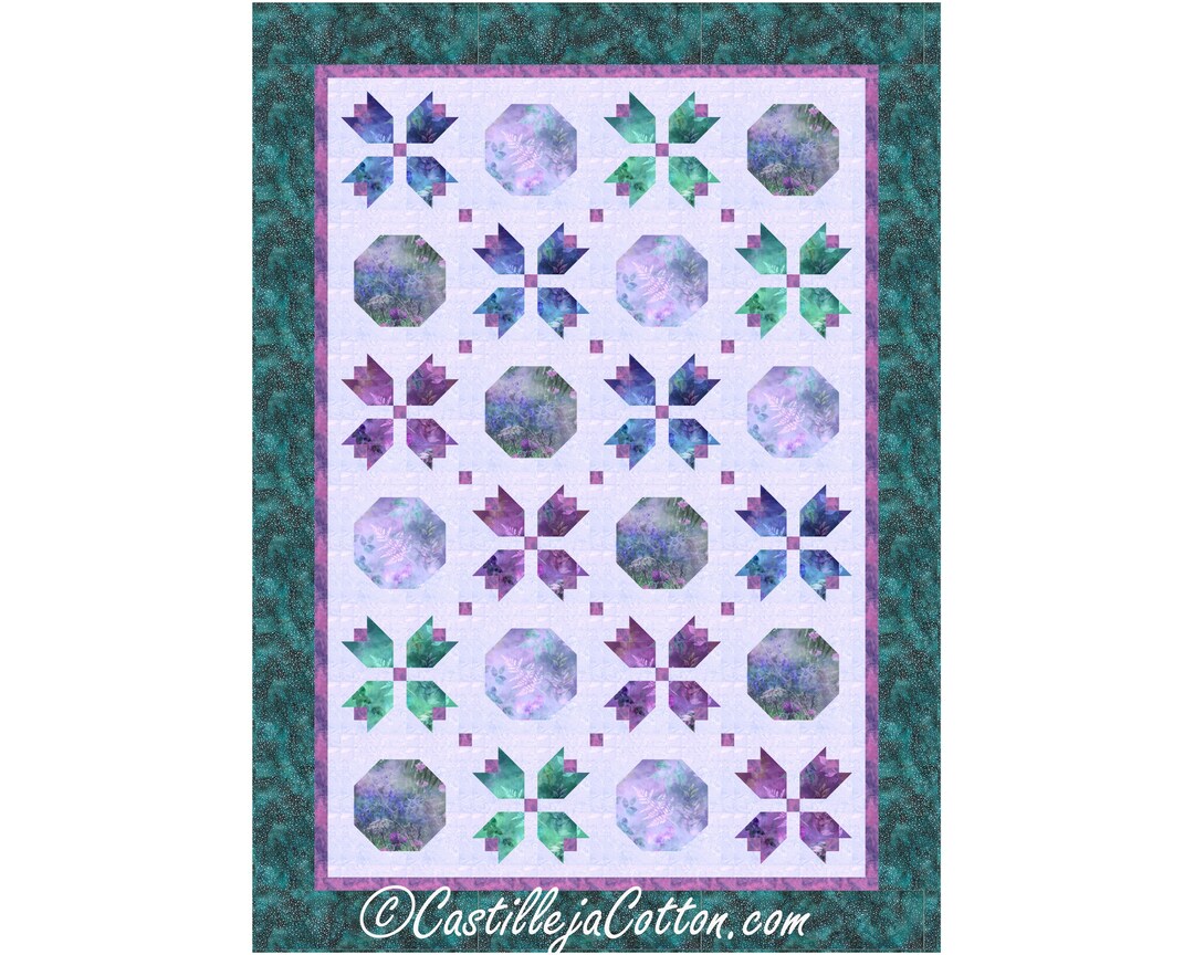 Thistle Wishes Quilt Epattern, 5545-2e, Digital Pattern, Lap Panel ...