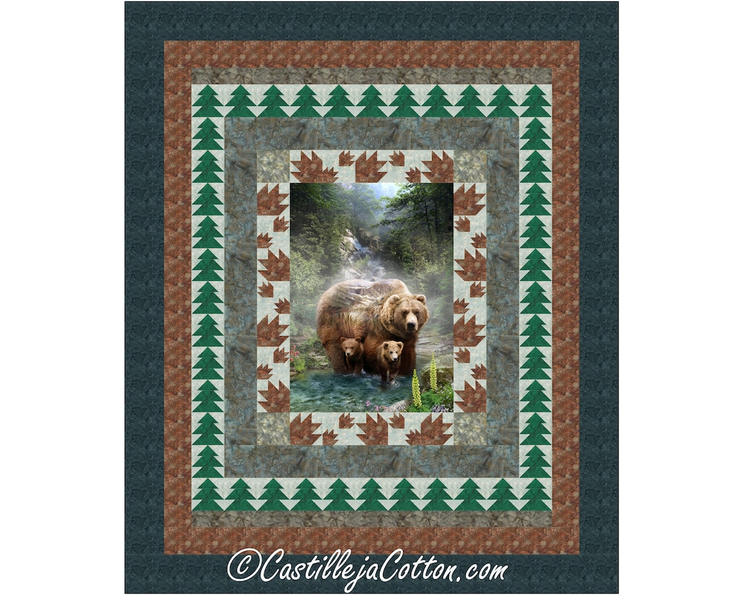Bears and Paws Queen Quilt Epattern, 5176-5e, Digital Pattern, Bear ...