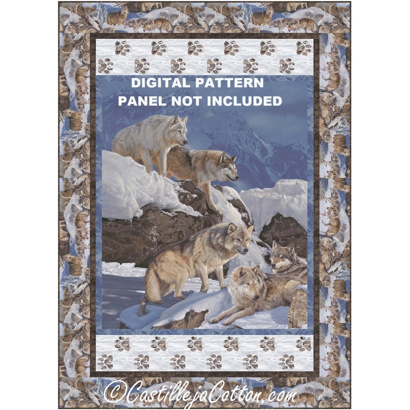 Wolf Fabric Panel - Etsy