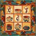 Native Pottery Quilt Epattern, 5190-1e, Appliqued Wall Quilt, South ...