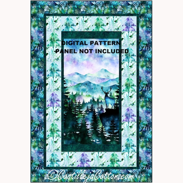 Hoffman Mystic Mountain Panel Fabric - Etsy