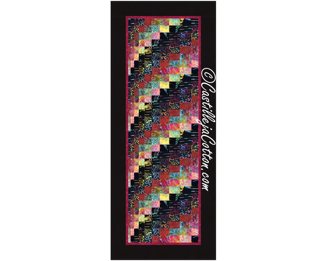 Rainbow Bargello Table Runner Quilt Epattern, 4628-10e, Digital Pattern ...