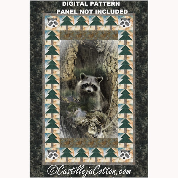 Fabric Raccoon Panel Quilt Panels - Etsy