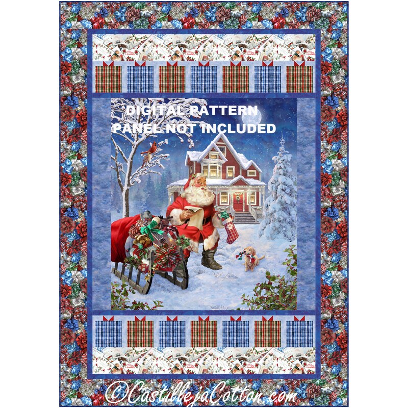 Santa Quilt Pattern - Etsy