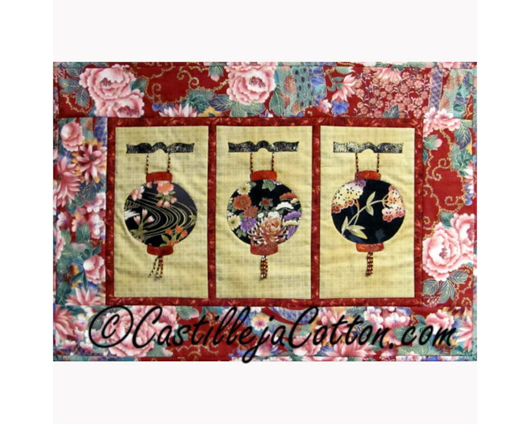 Tassled Lanterns Quilt Epattern, 4280-12e, Japanese Quilt Pattern ...