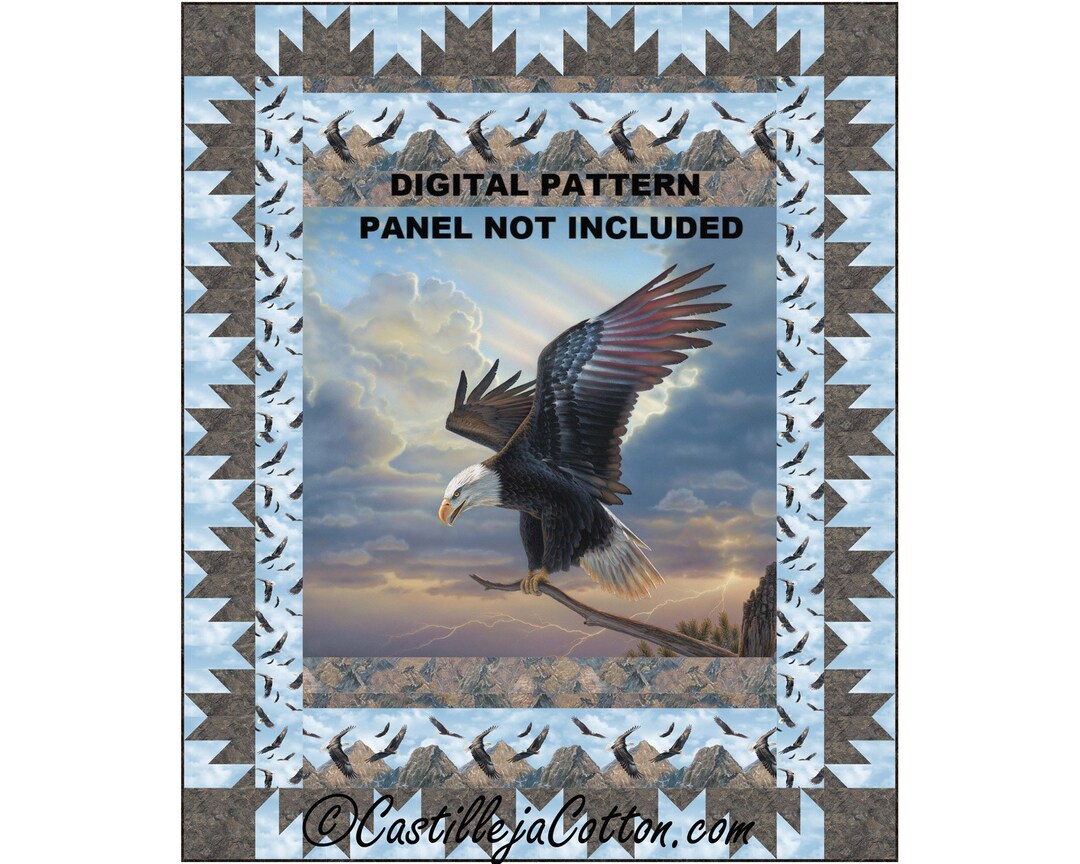 Eagle Landing Quilt Epattern, 5793-1e, Digital Pattern, Eagle Panel Lap ...