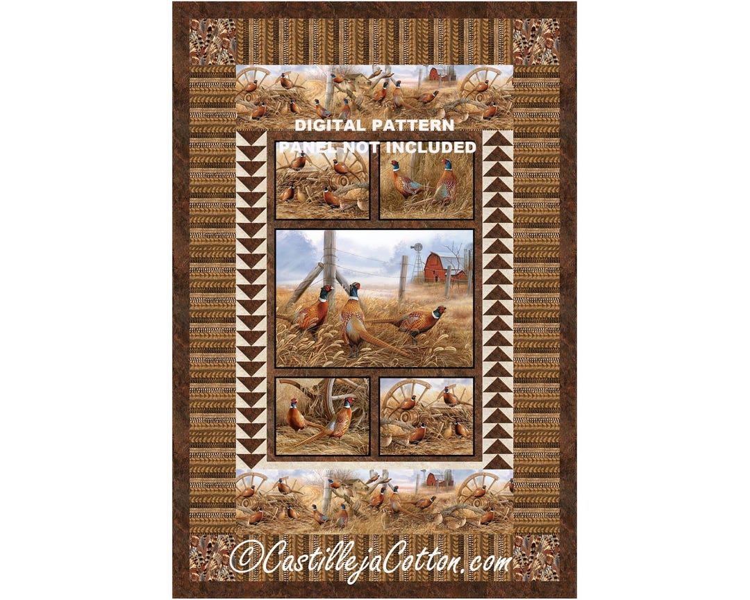 Gathering of Pheasants Quilt Pattern, 6030-1e, Digital Pattern, Bird ...