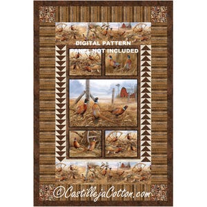 Gathering of Pheasants Quilt Pattern, 6030-1e, Digital Pattern, Bird ...