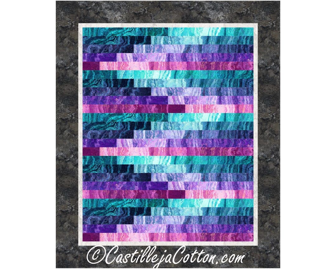 Ombre Bars Quilt Pattern, 5934-1e, Bargello Lap Quilt Pattern ...