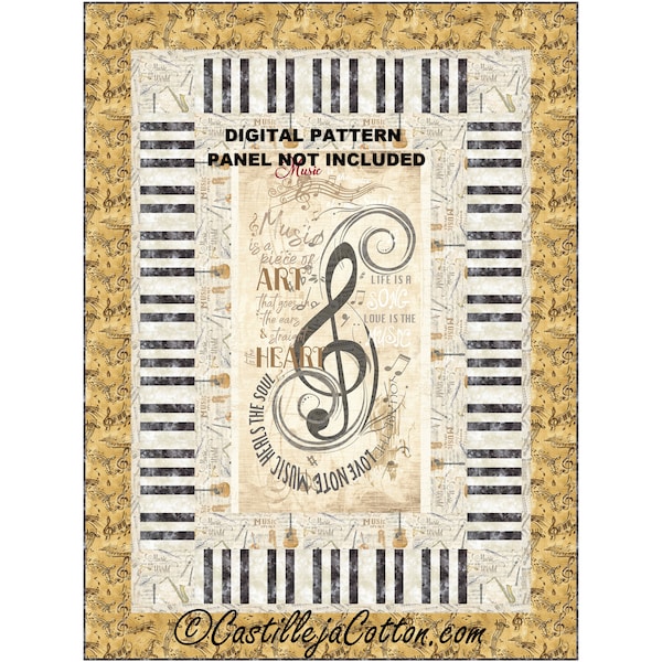 Piano Quilt Pattern - Etsy