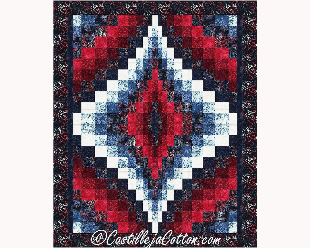 Double Bargello Jewel Quilt Epattern, 5402-2e, Digital Pattern, Double ...