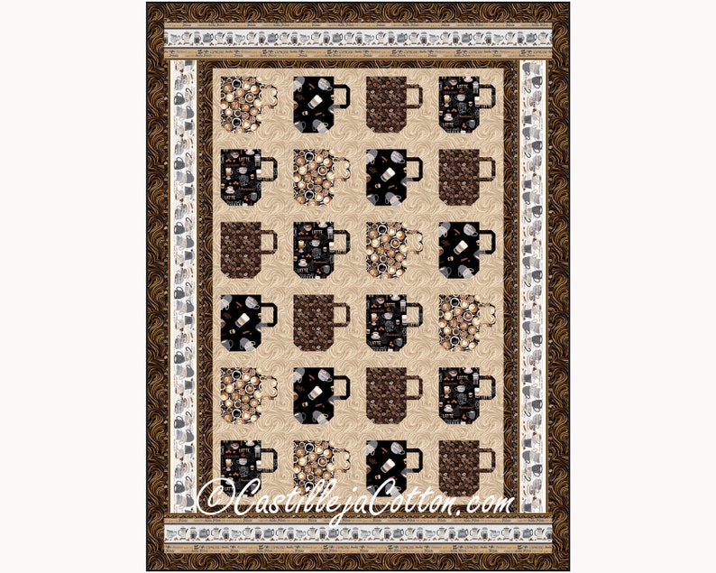 Latte Time Quilt Epattern 5780-1e Digital Pattern Coffee - Etsy