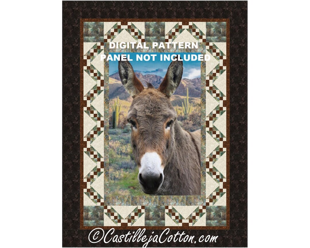 Rusty Jr the Donkey Quilt Pattern, 6011-1e, Digital Pattern, Donkey ...