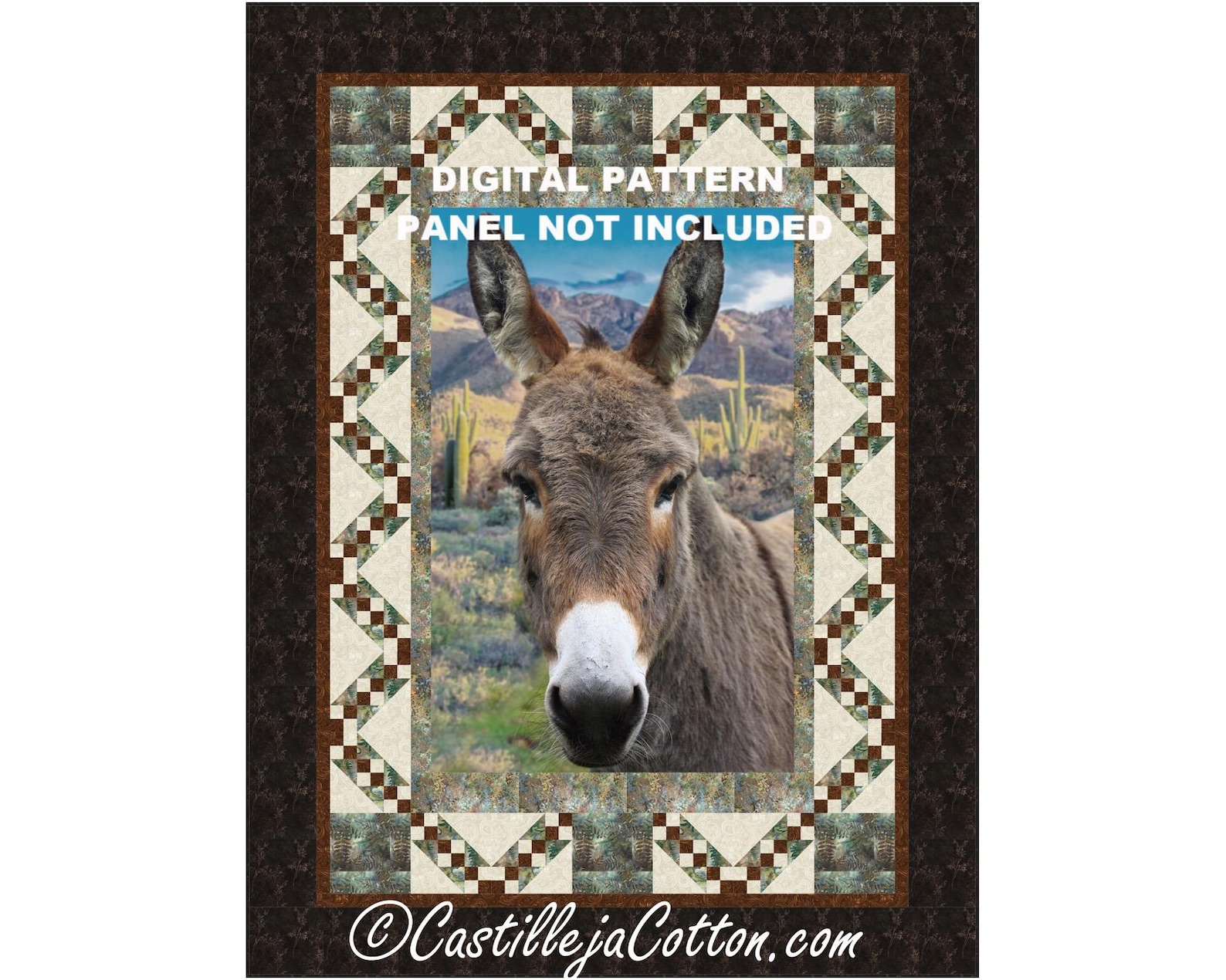 Rusty Jr the Donkey Quilt Pattern, 6011-1e, Digital Pattern, Donkey ...