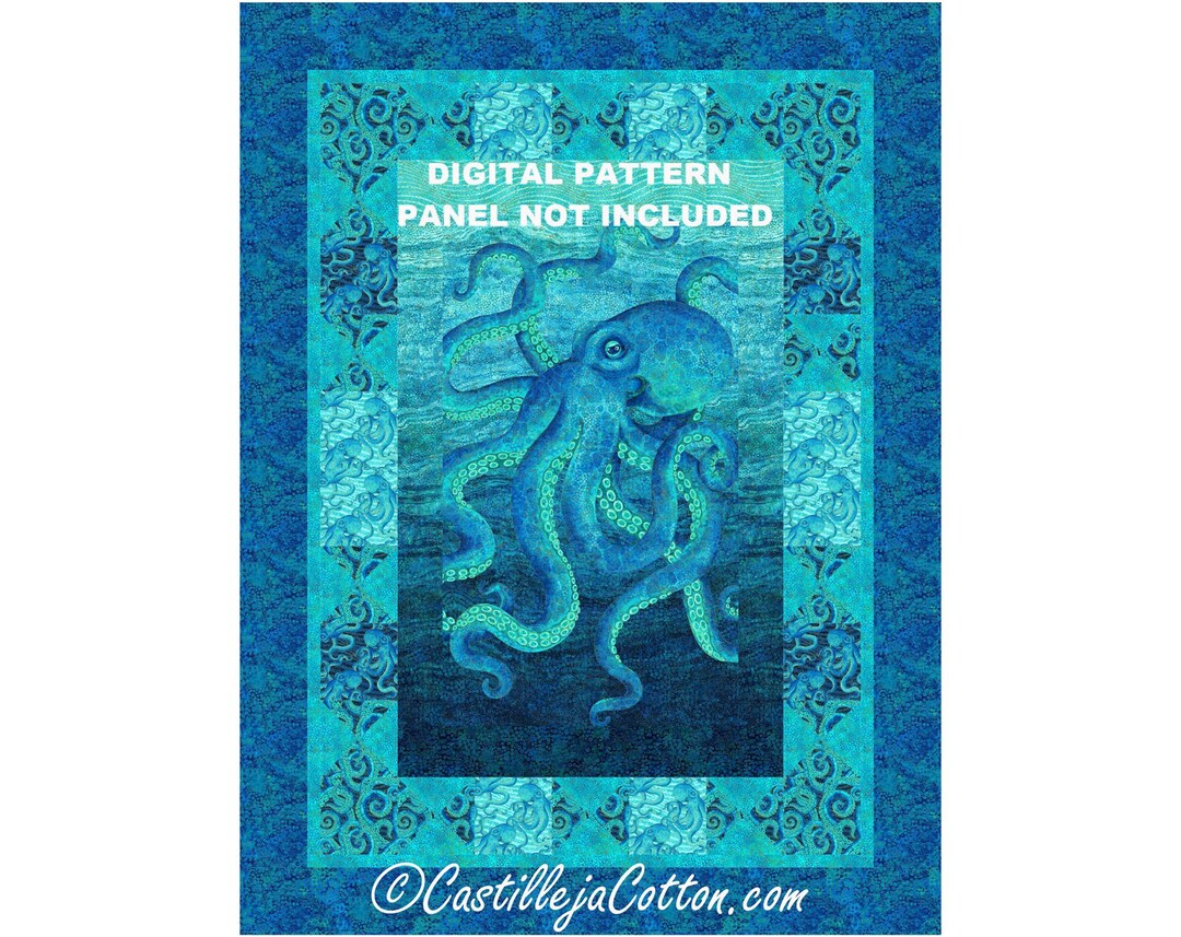Shimmering Octopus Quilt Pattern, 6008-1e, Digital Pattern, Octopus ...