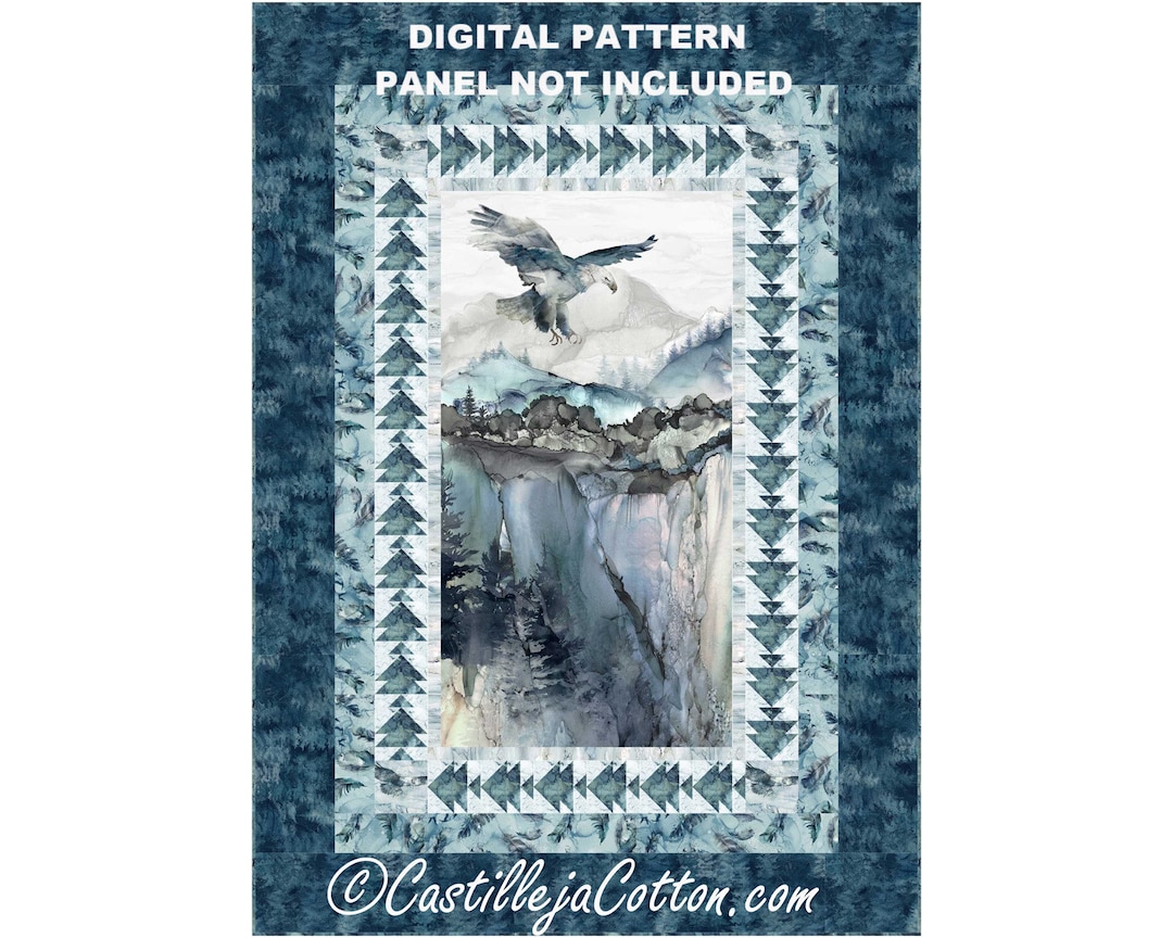 Soaring Eagle Quilt Epattern, 5668-1e, Digital Pattern, Eagle Panel Lap ...
