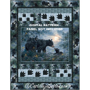 Moonlight Bears Quilt Epattern, 5881-1e, Digital Pattern, Bear Panel ...