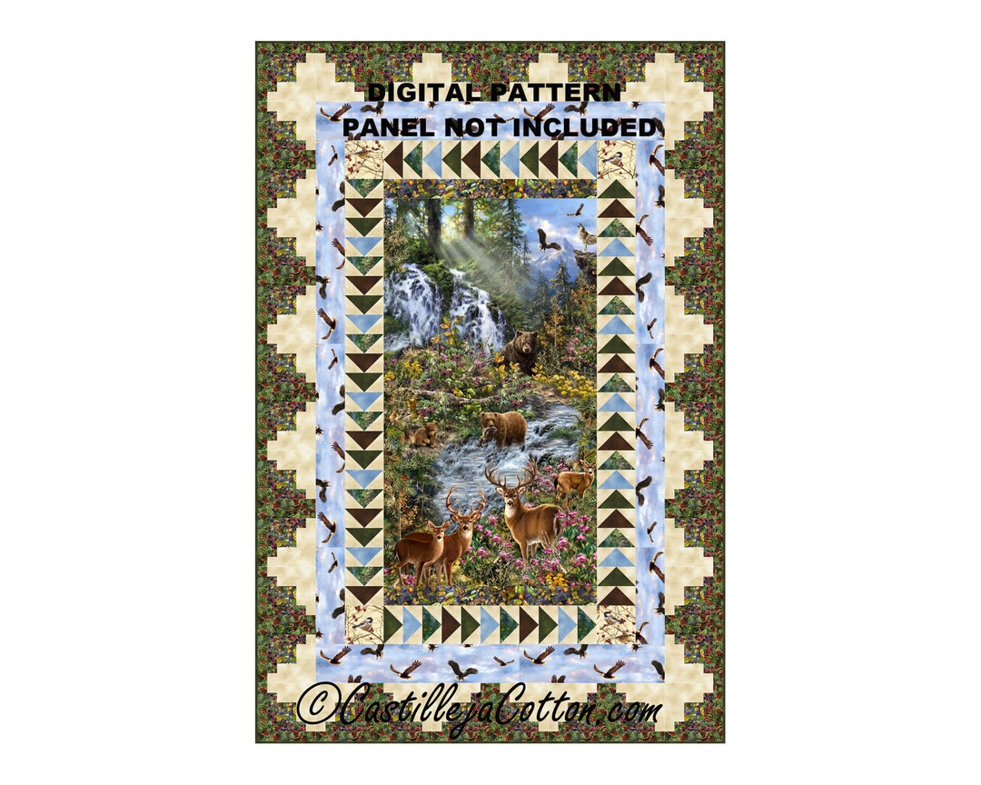 Wilderness Panel Quilt Epattern, 3712-5e, Digital Pattern,lap Quilt ...