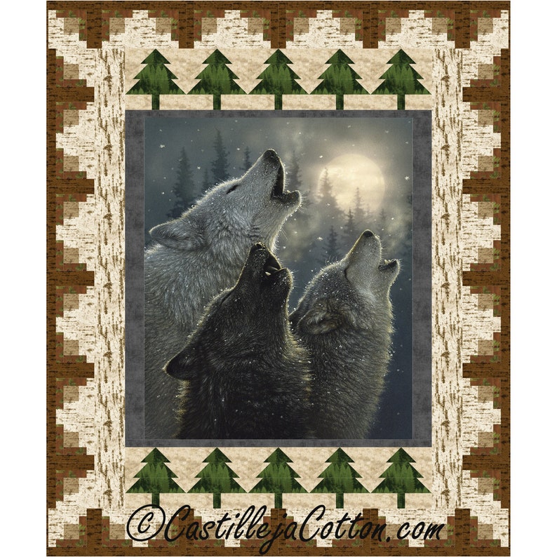 Wolves Panel Quilt Epattern 5215-0e Digital Pattern Wolves | Etsy